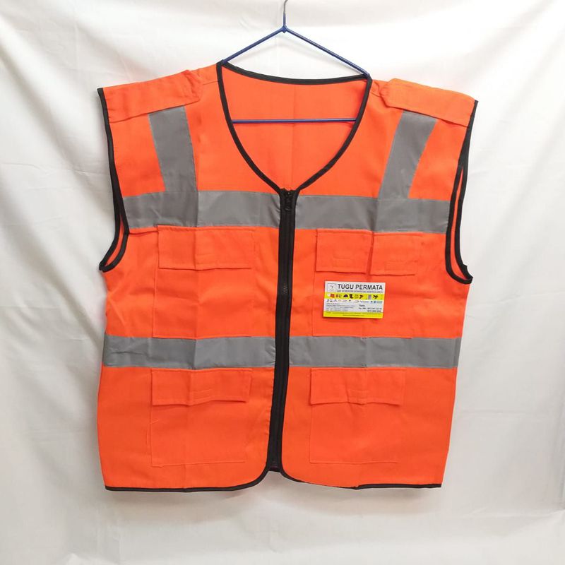 ROMPI SAFETY KERJA PROYEK BAHAN KAIN DRILL HIJAU ORANGE BIRU DAN MERAH ...