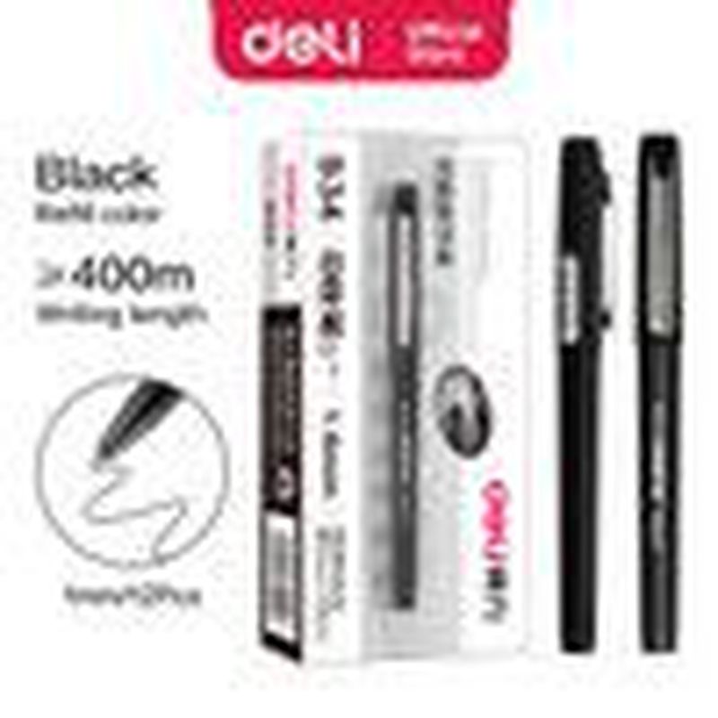 Deli Office Gel Pen Pulpen Kantor 0.5/0.7/1mm Tinta Hitam S26 S34 A536 ...