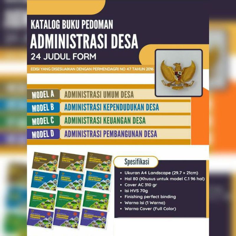 Buku Pedoman Administrasi Desa 24 Judul Form