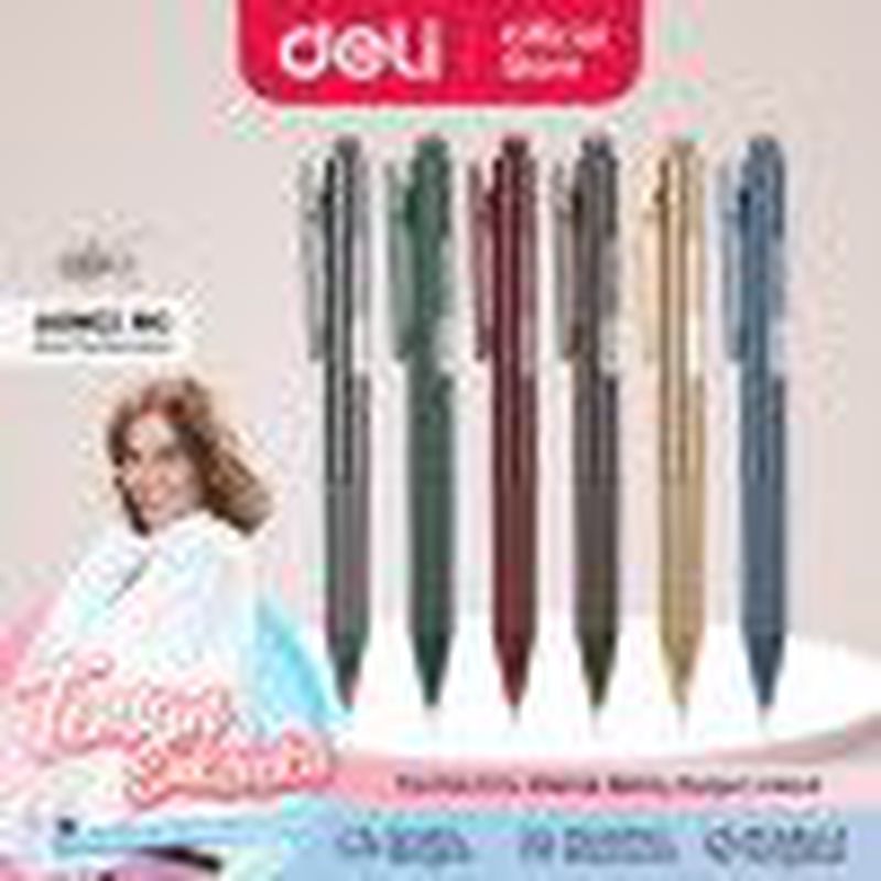 Deli Color Gel Pen / Pulpen Gel Warna Retro 0.5 mm Retracable A201 ...