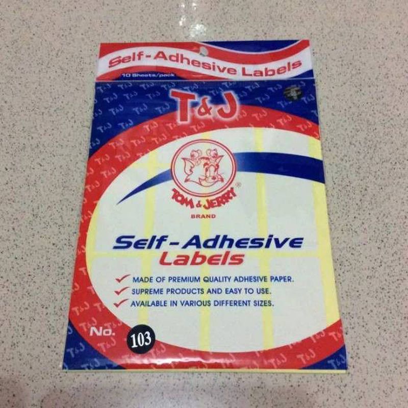 Kertas label sticker No. 103