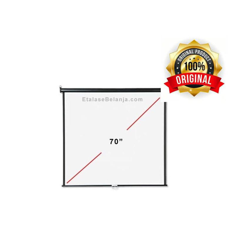 Layar Proyektor Wall 70 inch Screen Projection