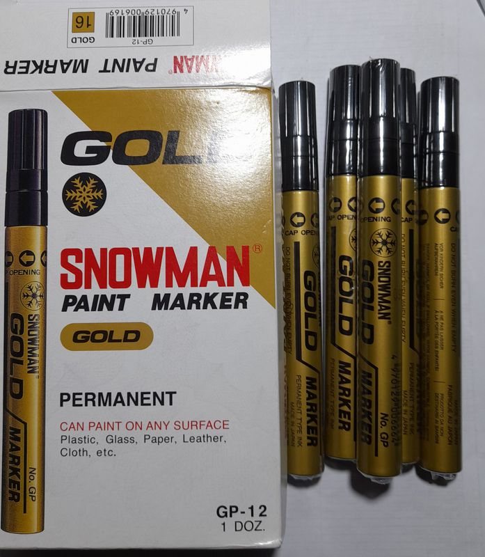 Spidol Emas/ Gold.Snowman Paint Marker