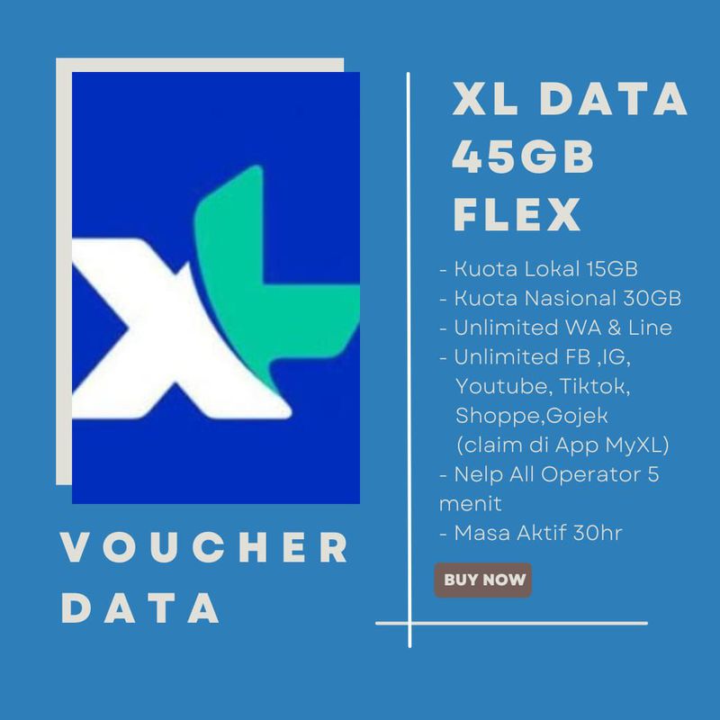 Voucher Data XL Flex 45GB