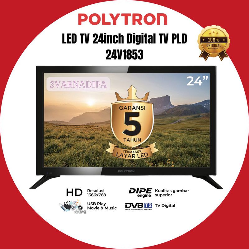 POLYTRON LED TV 24inch Digital TV 24V1853