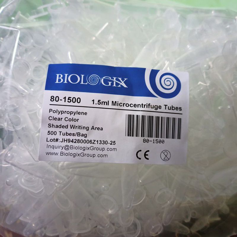 80-1500 Microcentrifuge tube PP Sterile Autoclavable BIOLOGIX