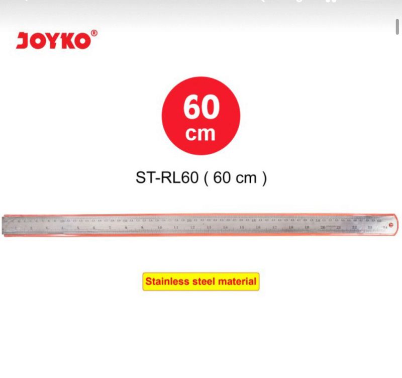 Stainless Steel Ruler / Penggaris Besi Joyko RL-ST60 60 cm