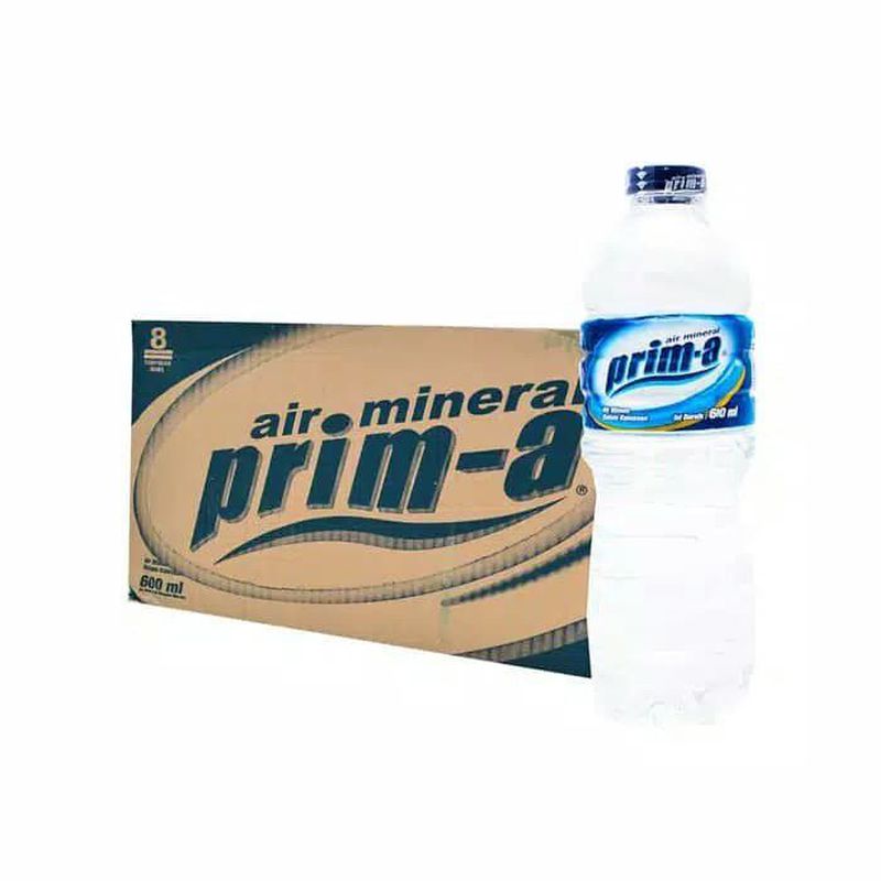 Air Mineral Prima Botol 600 ml 1 Dus isi 24 pcs