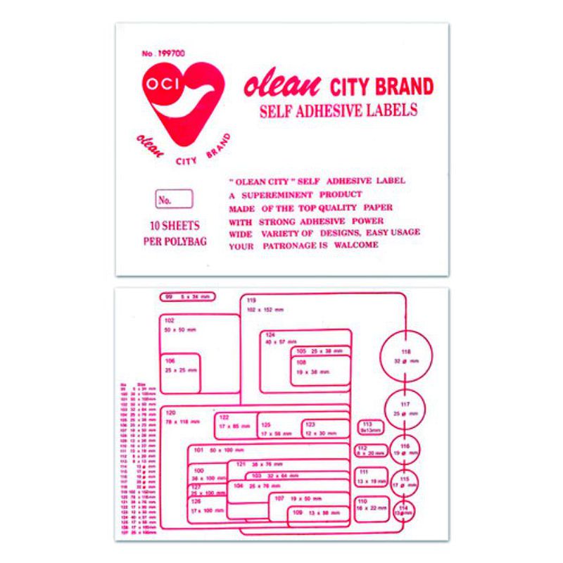 LABEL STIKER OLEAN