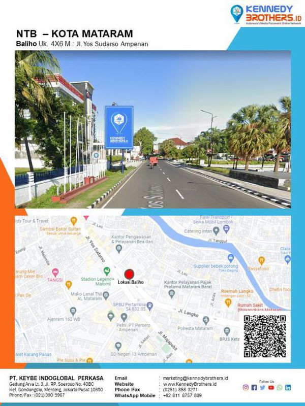 Media Luar Ruang Baliho 4x6 - Jl. Yosudarso Ampenan - Kota Mataram ...