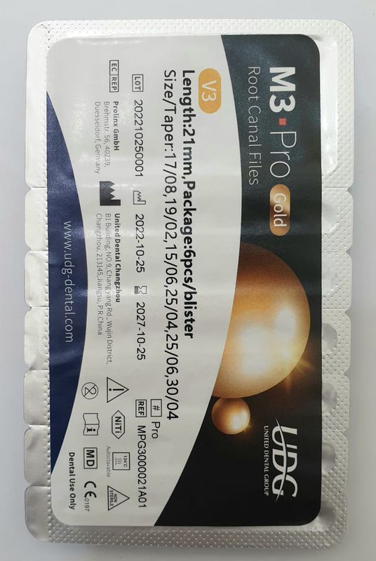 M3 Pro Gold Root Canal Files 21mm