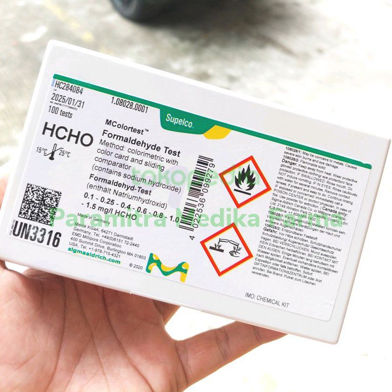 FORMAL DEHYDE test MERCK | 1.08028.0001 | Range 0.1-1.5mg
