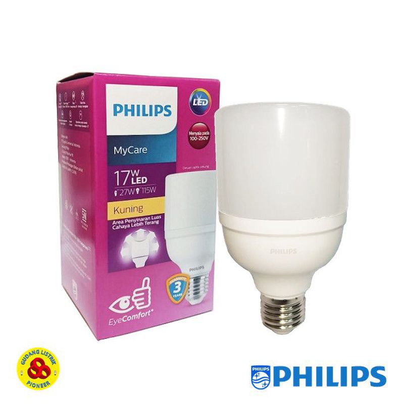 Philips Lampu LED Bright 17W Kuning Mycare E27 Bohlam LED 17 Watt WW