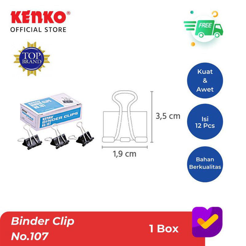 Penjepit (Binder Clip) merk Kenko ( 155 , 260, 107 ) Tersedia ukuran ...