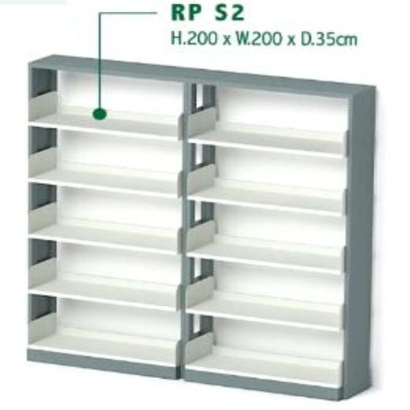 Novin Rak Pustaka Double 1 Muka RP S2