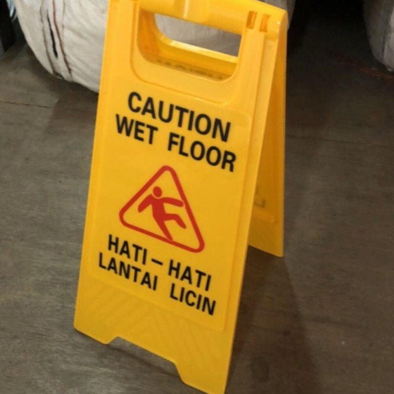 Warning Sign Floor / Wet Floor / Papan Peringatan Lantai Basah Licin
