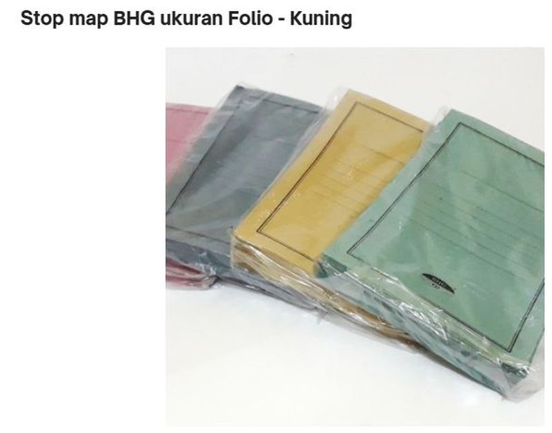 Stop map / BHG ukuran Folio - Biru