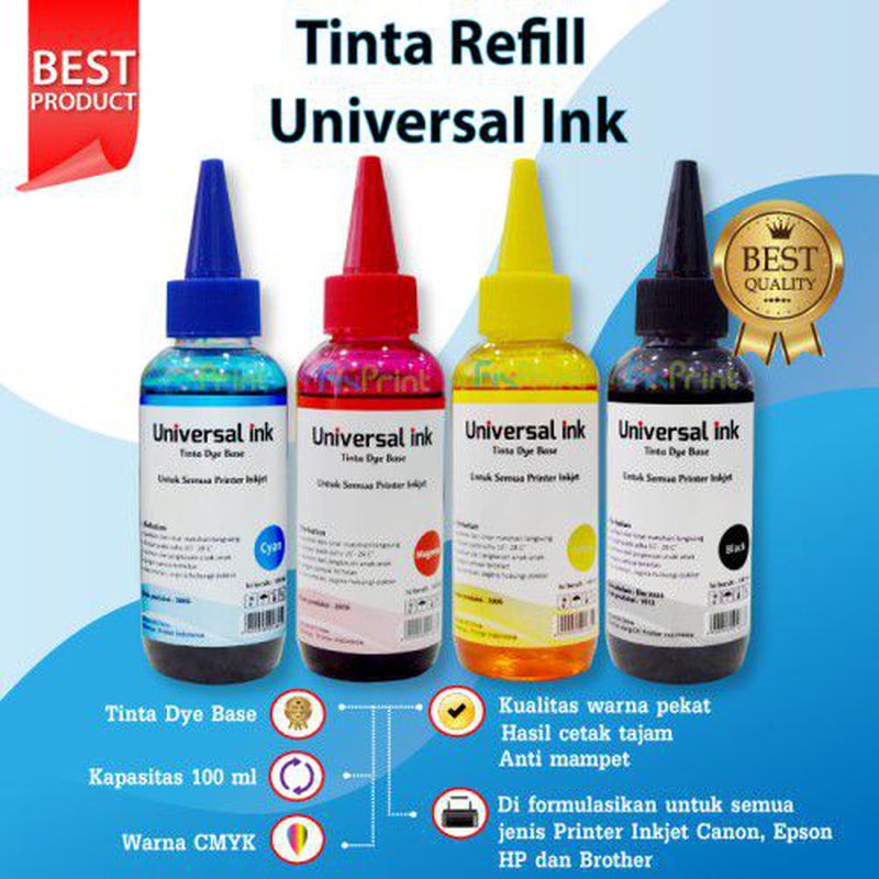 Refil Tinta ink jet warna (5 buah x 3 warna)