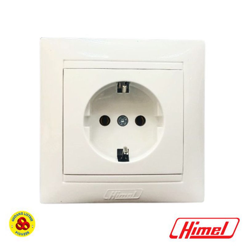 Himel Stop Kontak Arde Type Style Series HWDSS Single Schuko Socket