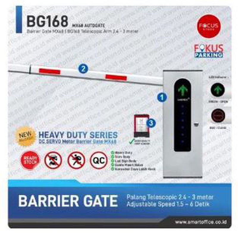 Heavy Duty Industrial Servo Barrier Gate Led Body Mx68 Bg168 Palang 3m