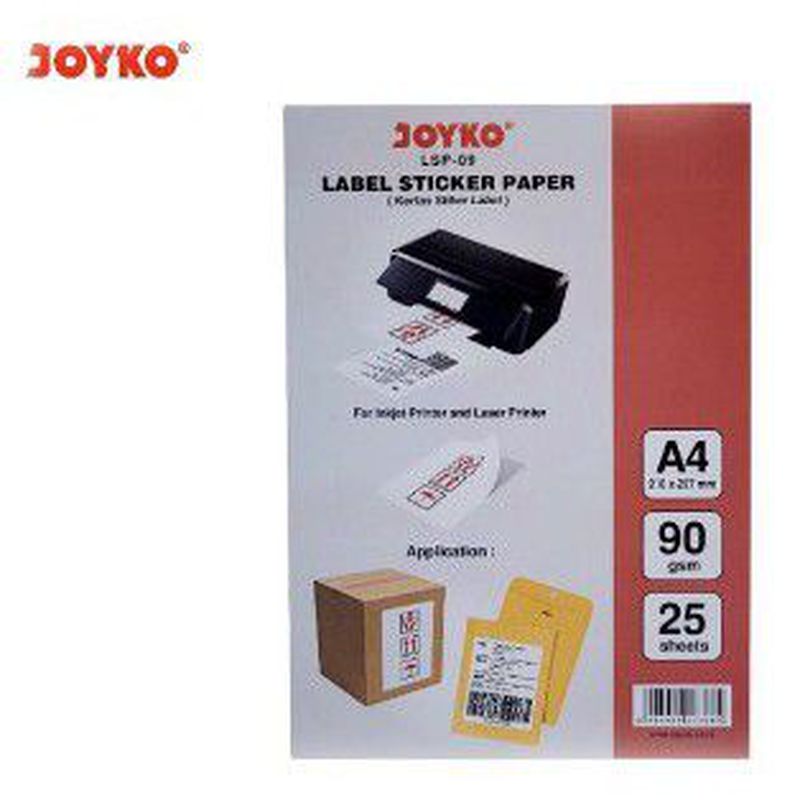 Label Sticker Paper A4 JOYKO LSP09/Kertas Stiker Label LSP-09 25 Sheet