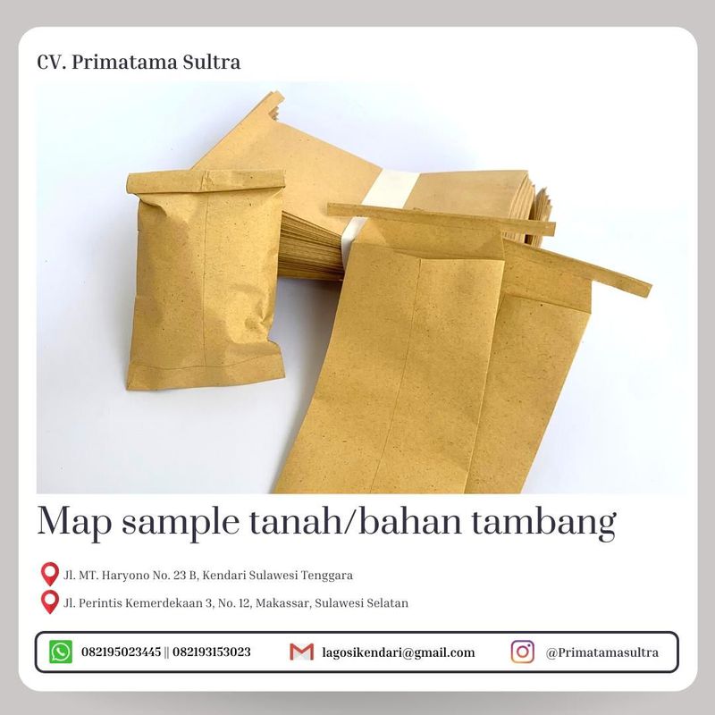 Amplop sample tanah / Amplop tambang
