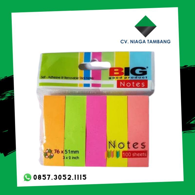 BIG STICKY NOTE 76 X 51 / 5WARNA
