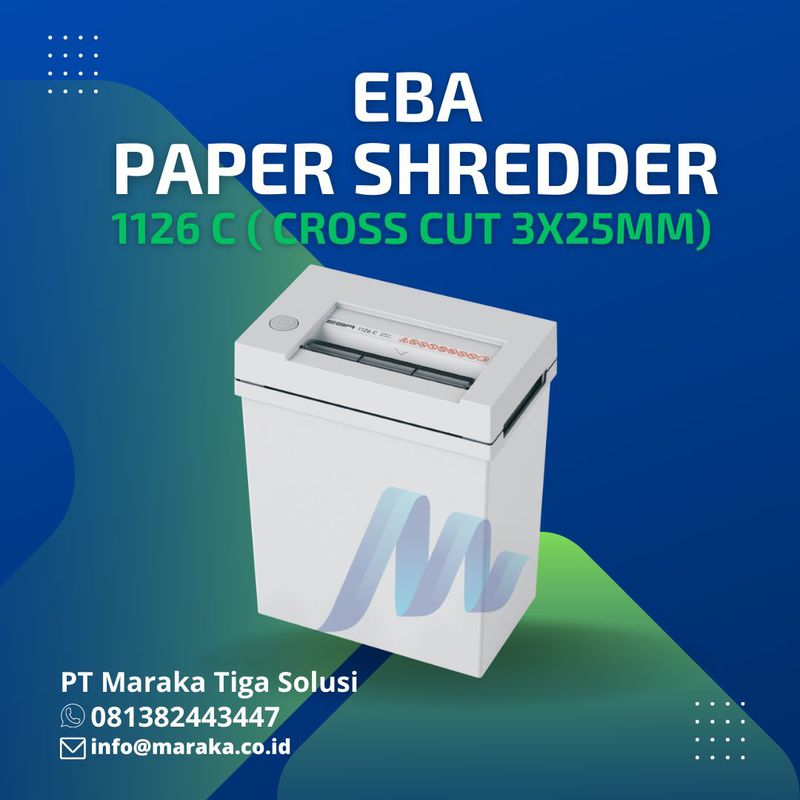Penghancur Kertas EBA 1126 C 3x25 Paper Shredder Mesin Pengancur Kertas Made In Germany