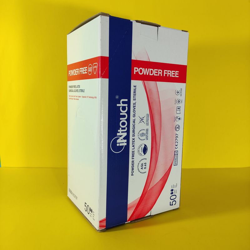 INTOUCH POWDER FREE LATEX SURGICAL GLOVES SIZE 6, 6.5, 7, 7.5, 8, 8.5 - 8.5