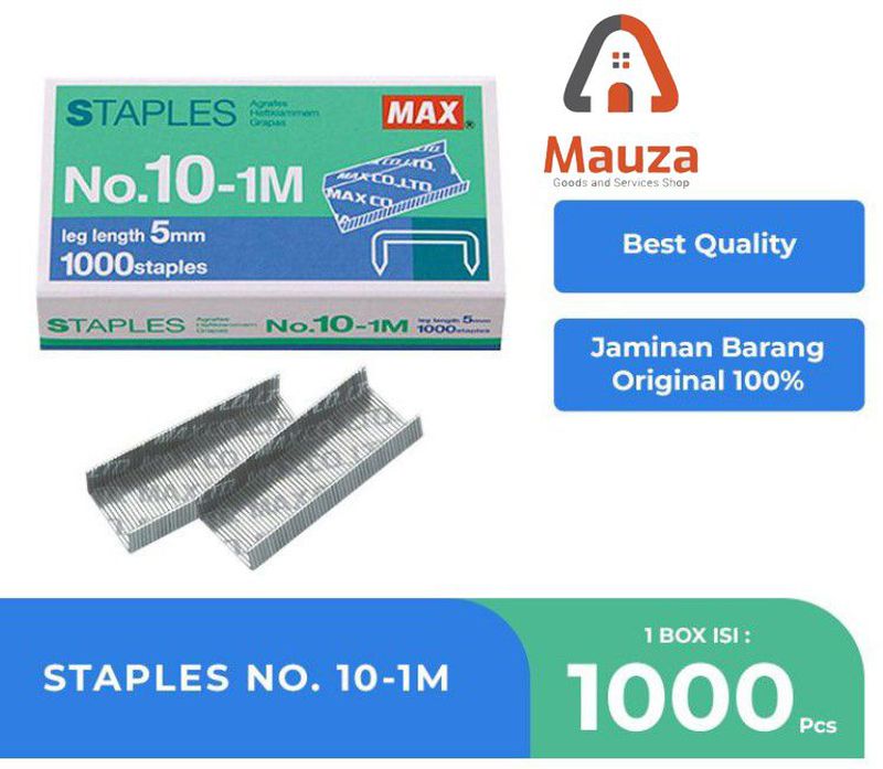 MAX STAPLES /ISI STAPLES ukuran 10-1M - (PACK)