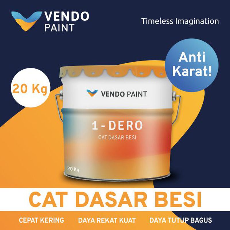 Vendopaint Cat Dasar Besi /Cat Meni Besi 1-DERO 20kg - Ekonomis Murah ...