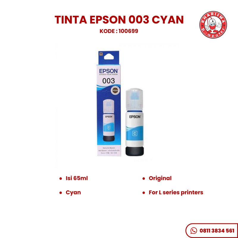 Tinta Printer Epson 003 Cyan