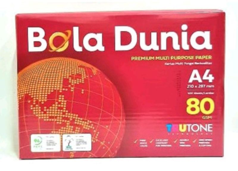 Kertas A4 Bola Dunia 80gram