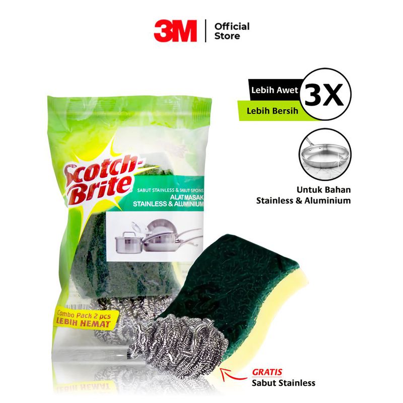 Sabut Spons Brite Stainless Kawat