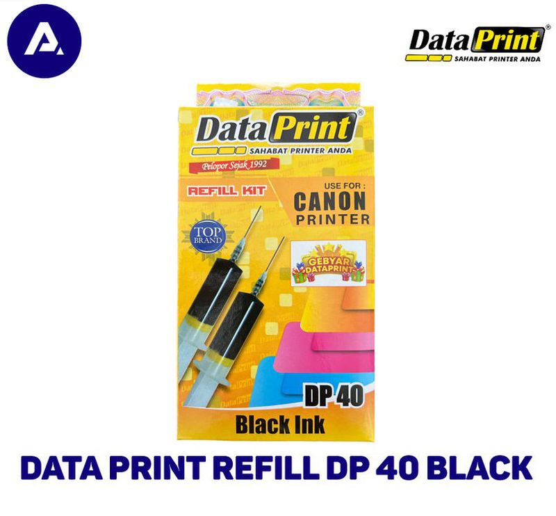 Refill Tinta Suntik Data Print DP40 DP 40 Black - Printer Canon