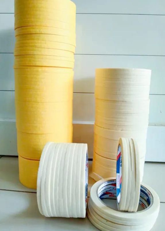 Lakban Kertas (Masking Tape) Kuning 5MM x 30M Isi 6 Pcs