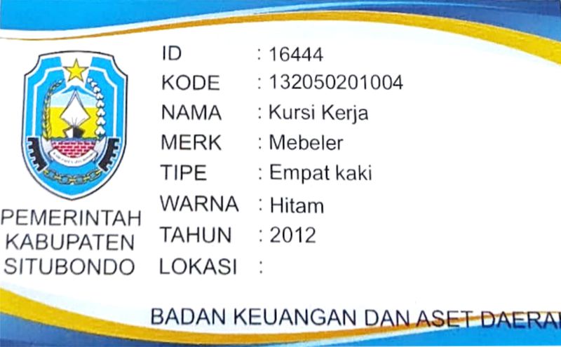 ID CARD LABEL BARANG