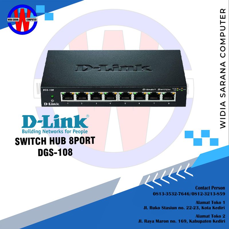 D-LINK SWITCH HUB 8 PORT-G DGS-108