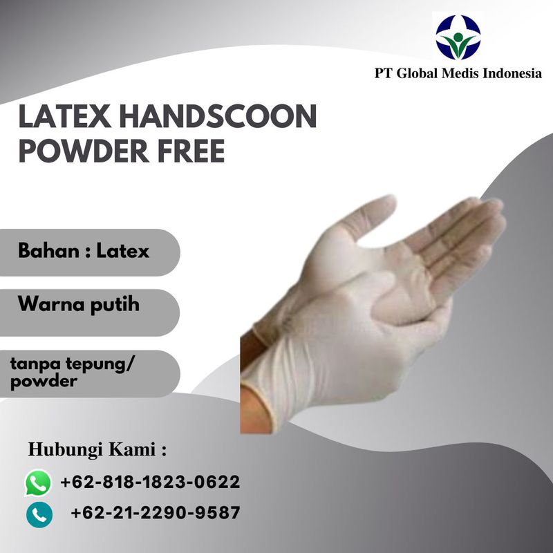 Latex Handscoon Powder Free / Sarung Tangan Latex Tanpa Tepung