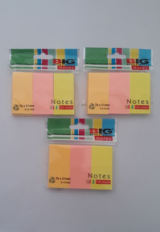 StickNotes 76x51mm 3x2 inch 3 Warna