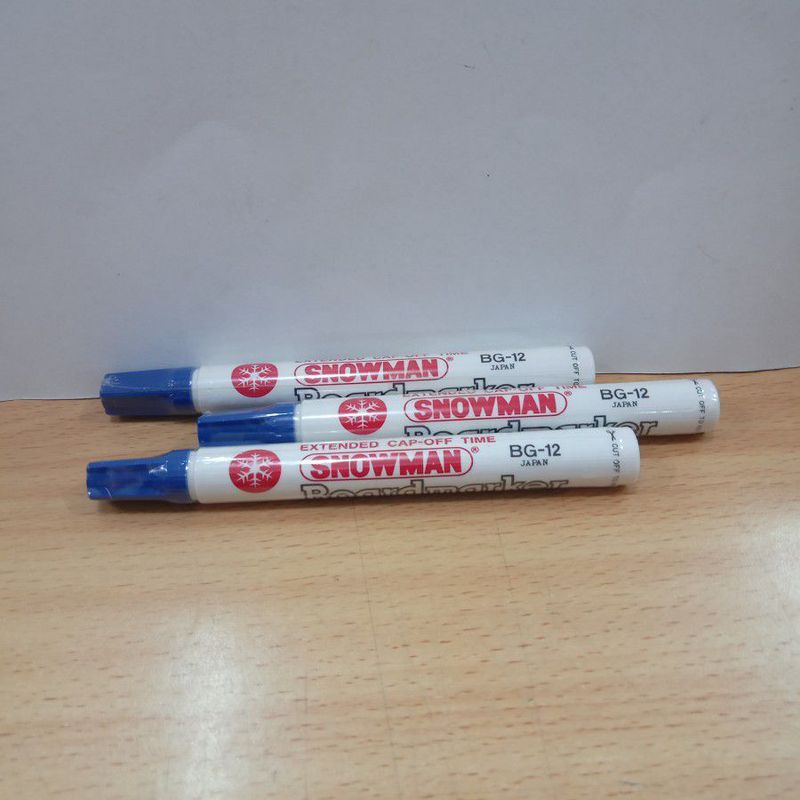 Spidol Snowman White Board Biru