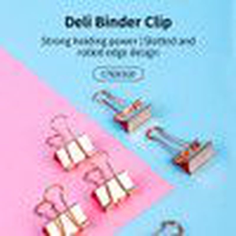 Deli office binder clip, Penjepit kertas Rose Gold 78200 78201 - - No.4 ...