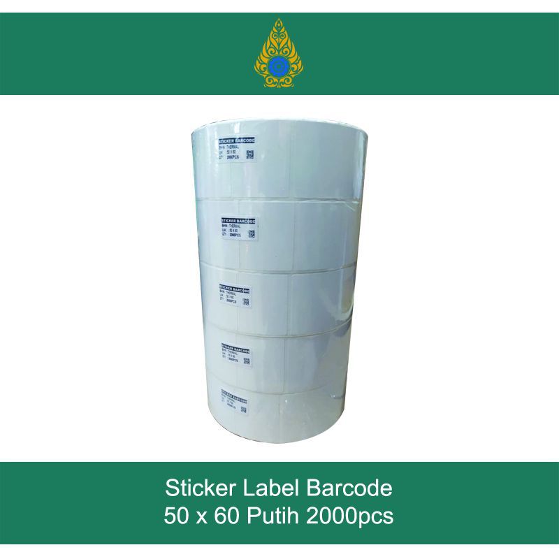 Sticker Label Barcode Thermal 50x60 Putih - RSPH 2