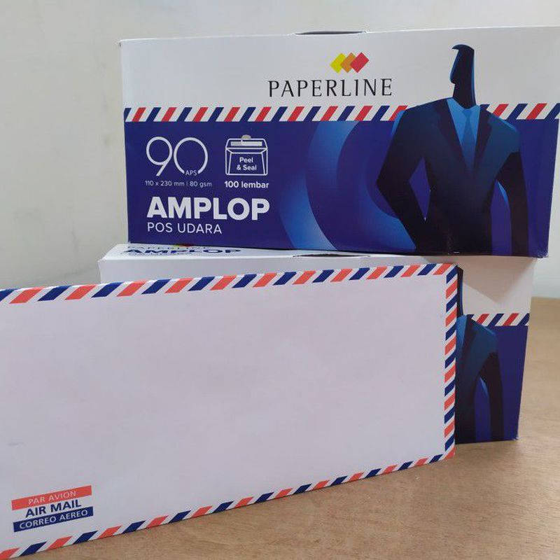 Amplop Putih Bergaris Paperline - Pendek