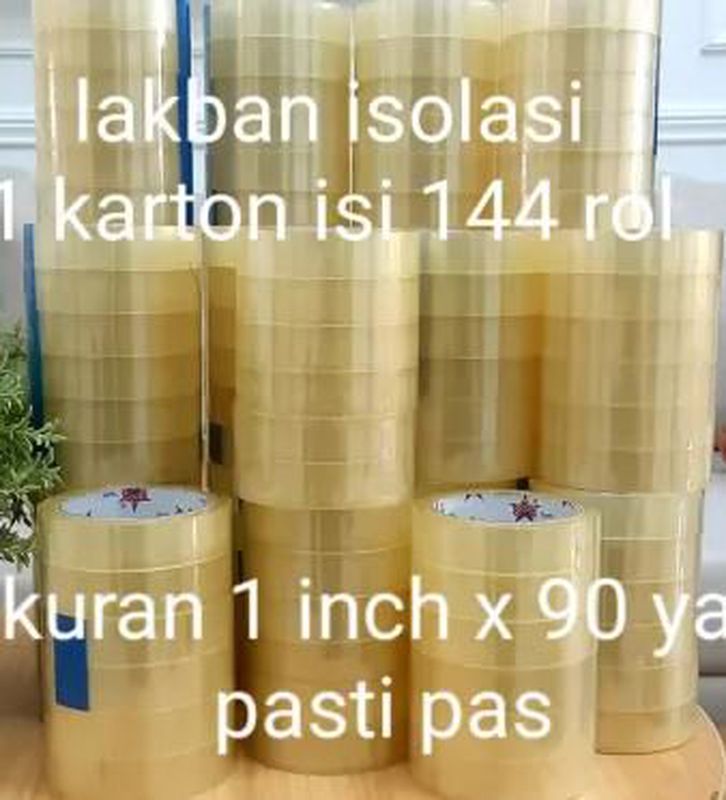 Isolasi bening kecil isi 12 PCS 24 mm x 90 yard