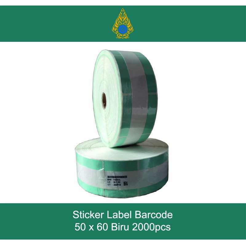 Sticker Label Barcode Thermal 50x60 Biru - RSPH 3