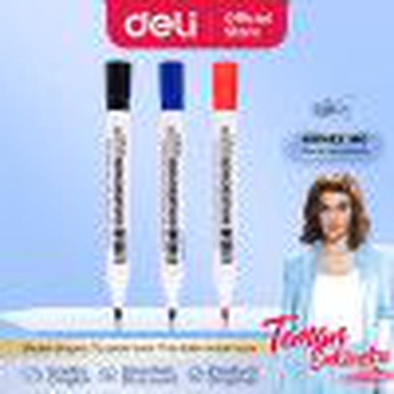 Deli Permanent Marker / Spidol Permanen Double - - 6817