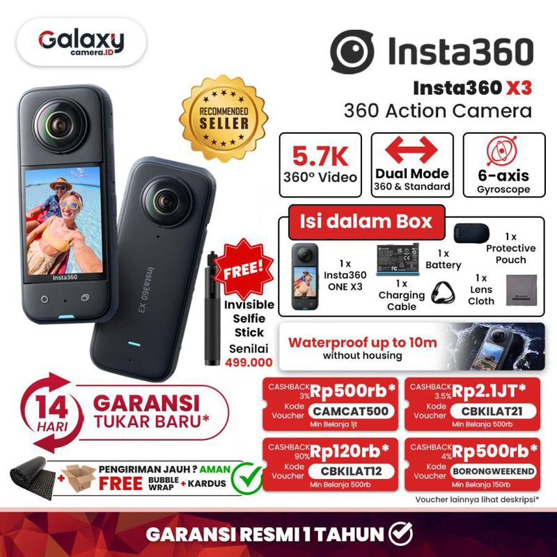 Insta360 ONE X3 360 Action Camera