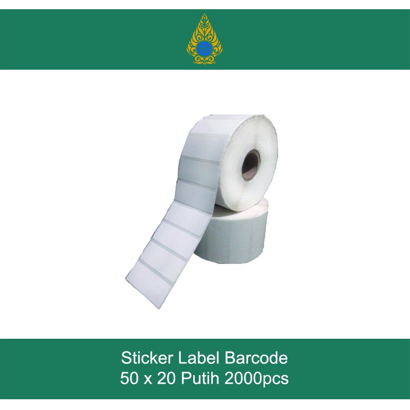 Sticker Label Barcode Thermal 50x20 Putih - RSPH 1