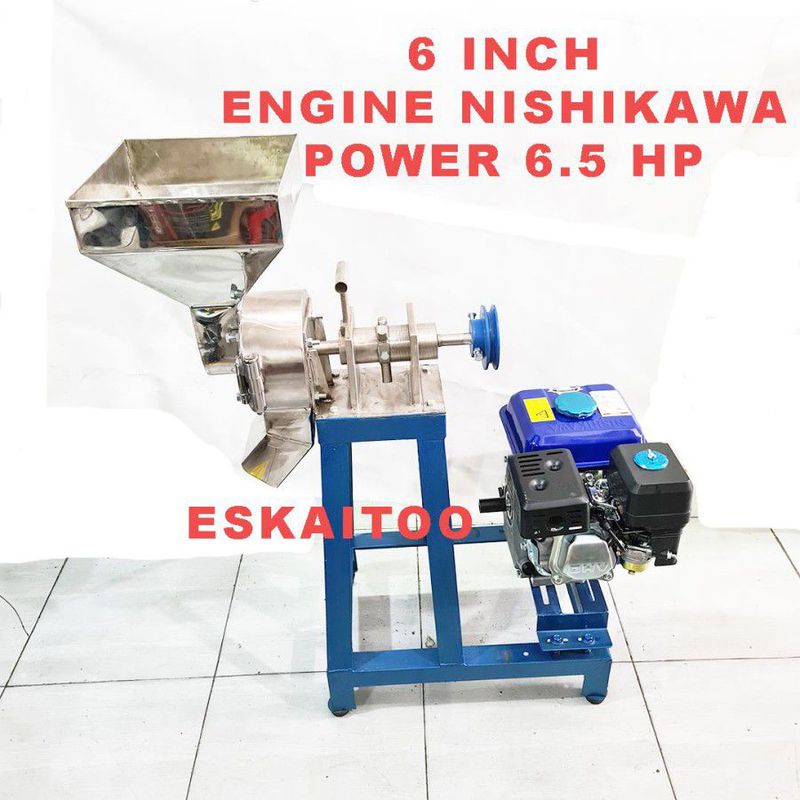 Mesin Giling Bumbu Basah 6 inch Gilingan Rempah Cabe Engine GX160